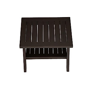 Obliquity Teak Shower Bench with Shelf- Fully ASSSEMBLED- Shower, Bath