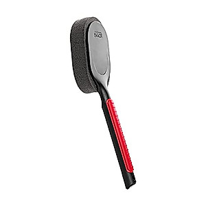 SGCB Pro Tire Shine Applicator Brush - Premium Auto Detailing Tire Dressing Applicator Sponge Brush for Tire Shine, Ergonomic Grip with Long Handle, Multipurpose Foam Sponge Brush Wax Foam Applicator