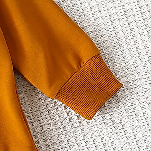 BOEBNOZCV Toddler Boy Girl Halloween Pumpkin Patch Sweatshirt Outfit Long Sleeve Oversized Sweater Shirts Fall Blouse Clothes (Brown Pumpkin Sweatshirt,7-8 Years)