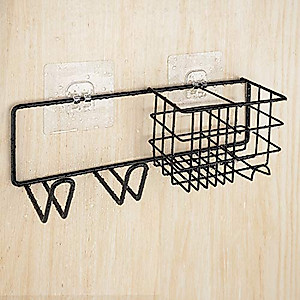 Hair Blow Dryer Holder Wall Mount, Bathroom Storage Hair Styling Tool, Organizer Basket fits Hair Dryer, Flat Iron, Curling Wand, Hair Straightener, Black