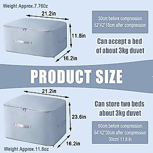 Ultra Space Saving Self Compression Organizer,Self Compression Bags, Heavy Duty Storage Tote for Space Saving, Extra Large Space Saving Bags, Space Bags for Comforters and Blankets (Large,Blue)​