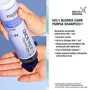 AGEbeautiful Ultra Bond No. 1 Blonde Care Purple Shampoo & No. 2 Conditioner | Strengthens & Protects | Builds Bonds w/ Arginine