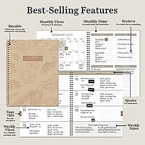 TF PUBLISHING July 2023 - June 2024 Map of The World Large Weekly Monthly Planner | TF Publishing 2023-24 Academic Planner Weekly/Monthly | Academic Calendar 2023-2024 Monthly