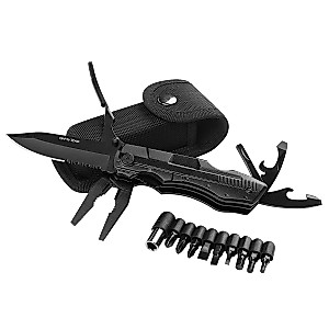 OHMY EXO Multitool Pocket Folding Knife - Stainless Steel Utility Multi Tool Knives for Men - Folding Knife with Pliers, Bottle Opener & More - Tactical Survival Tool for Camping, Hiking, EDC & More