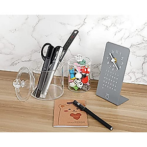 DS. DISTINCTIVE STYLE Bathroom Organizer Cotton Ball Holder Clear Canisters Acrylic Apothecary Jars with Lids (10oz&10oz)