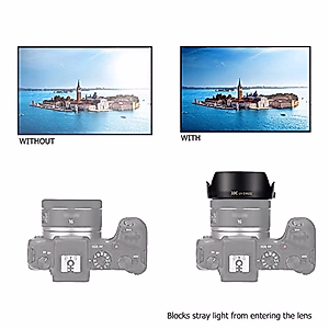 Lens Hood for Canon RF 16mm F2.8 STM Lens on EOS R6 R5 RP R Camera, Reversible Lens Shade Replace Canon EW-65C Lens Hood, Compatible with 43mm Filters and 43mm Lens Cap