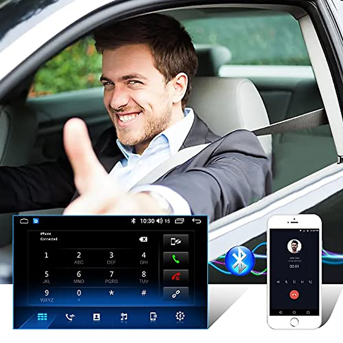 Car Radio Stereo Android 11 for Toyota Yaris 2011 2012 2013 2014 9 inch Touch Screen with Apple CarPlay Andriod Auto and WiFi GPS Navigation DSP Bluetooth