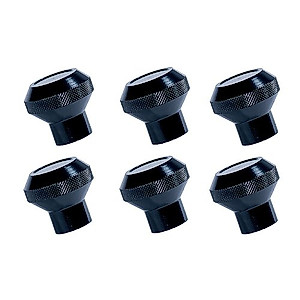 Rugged Ridge 11420.02 Dash Knob Kit, Billet Aluminum, Black; 76-86 Jeep CJ