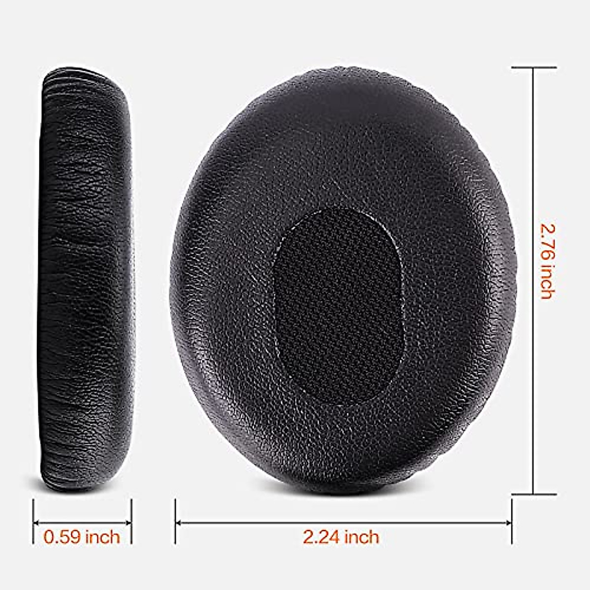Cuziss QuickFit Replacement Ear Pads Cushions with Memory Foam for Bose On-Ear OE, OE1, QuietComfort QC3 Headphones Earpads, Headset Ear Cushion Repair Parts