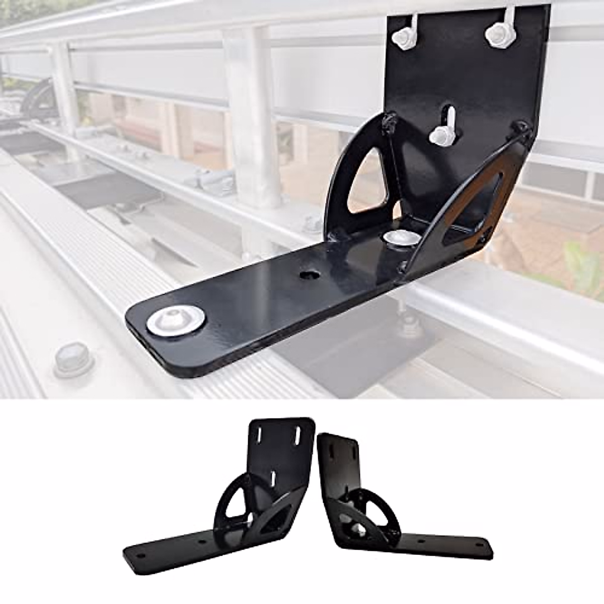 LicBund 50mm Awning Bracket Gusseted Awning Holder Compatible with Thule Rhino Heavy Duty Bar 2 Awning Bracket 813402