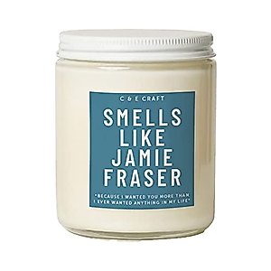 CE Craft - Smells Like Jamie Fraser Candle - Flannel Pine Scent - Gift for Her, Prayer Candle, Scented Soy Wax Candle, Girlfriend Gift