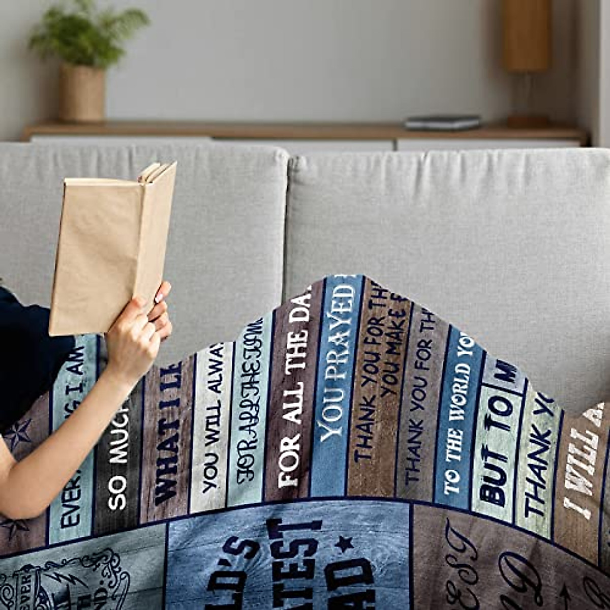 NAZZIUL Dad Birthday Gift,Gifts for Dad Blanket,Dad Gifts from Daughter - Dad Gifts from Son, Gifts for Daddy,Father Gifts,Gifts for Dad Who Wants Nothing,Dad Gift Ideas Throw Blanket 60"x50"