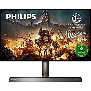 PHILIPS Momentum 279M1RV 27" HDR 600 Gaming Monitor with Nano IPS, 4K @ 120Hz (PC up to 144Hz), 1 ms, USB-C PD 65 Watts, NVIDIA G-SYNC/Gaming Console Compatible, Ambiglow, 4Yr Advance Replacement