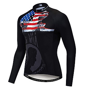 Men's Cycling Jersey Long Sleeve Men Bike Shirt Tops Breathable Bicycle Clothing Quick Dry