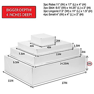 MOMONI Premium 13 Piece White Gift Boxes with Lids of Assorted Sizes with 4 inch Deep Robe Wrapping Boxes Set for Wrapping Christmas Gifts, Birthday, Holiday