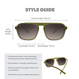 Knockaround Pacific Palisades Polarized Sunglasses for Men & Women - Impact Resistant Lenses & Full UV400 Protection, Coastal Dunes Green