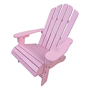 SmartEdge Wood Adirondack Chair, Ergonomic All-Weather Adirondack Chairs for Kids, Leisure Line Adirondack Lounge Outdoor Chairs Durable Patio Lounge Chair for Garden Lawn Indoor Blue