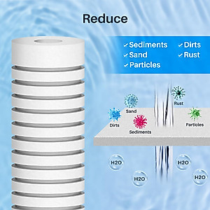 CFS – 2 Pack Whole House Water Filter Cartridges Compatible with AP110-NP Models – Remove Bad Taste & Odor – Whole House Replacement Water Filter Cartridge - 5 Micron - White