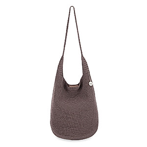 The Sak 120 Hobo Bag in Crochet, Large Purse with Single Shoulder Strap, Mushroom