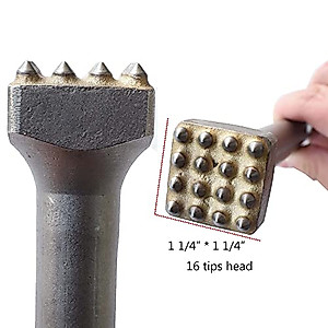 ACTINTOOL 8 1/4 in. SDS Max 16 Pins Concrete Repair Patch Prepare Bushing Head, 1 1/4 Inch Square Head Concrete Roughness Coating Remove Bushing Tool Bit for Demolition Hammer (Pack of 1)