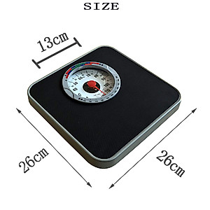 Mechanical Bathroom Scales, Analog Precision Dial Weight Scales, Scale with Height Rod, Extra-Large Dial