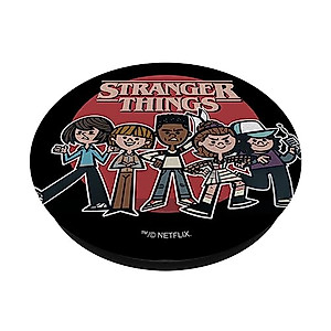 Stranger Things Group Shot Cartoons PopSockets Standard PopGrip