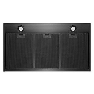 AKDY 36 in. 343 CFM Convertible T-Shape Wall Mount Black Stainless Steel Kitchen Range Hood with Touch Panel and Carbon Filters