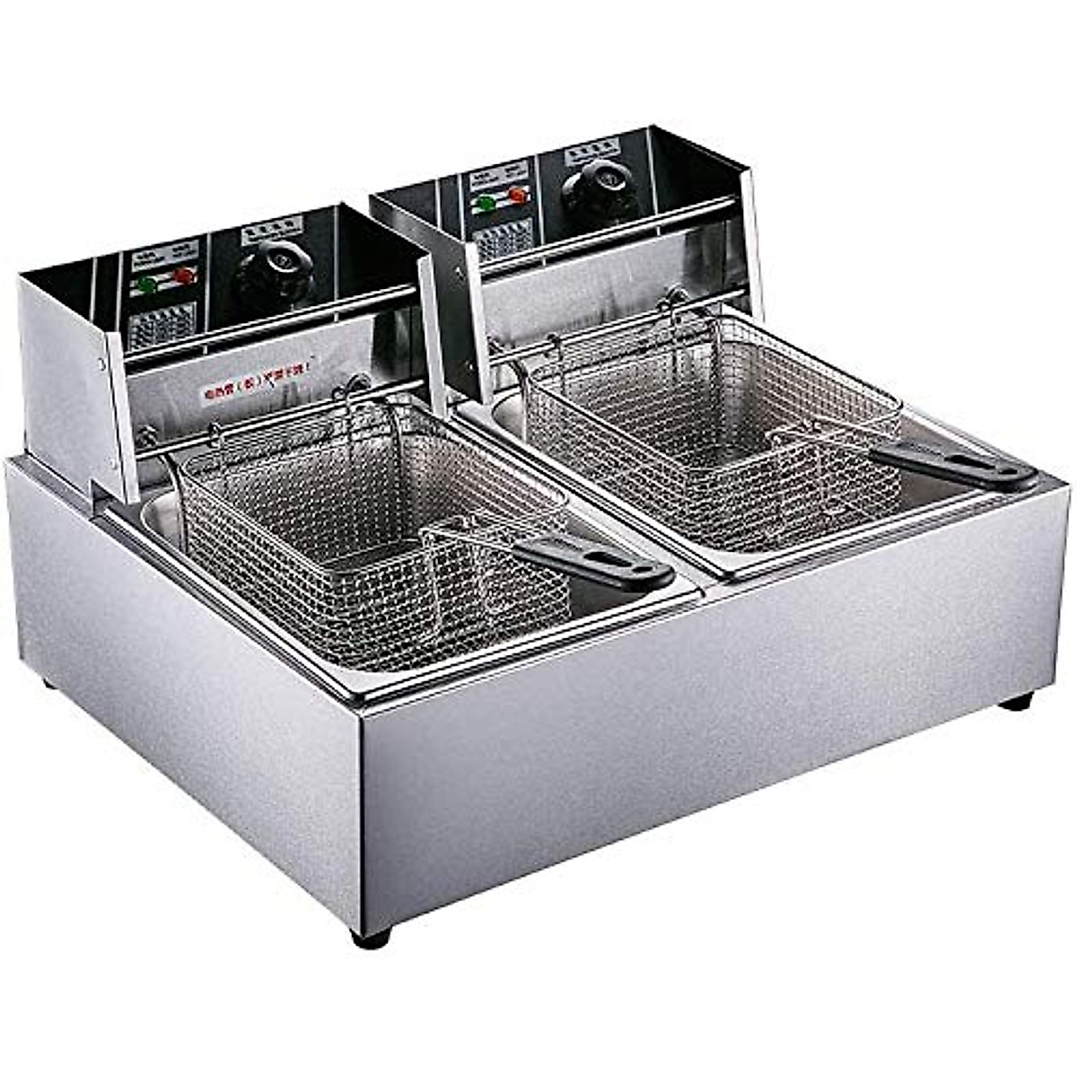 COLIBROX 5000W 12L Dual Tanks Electric Deep Fryer Professional Tabletop Restaurant kitchen Frying Machine With 2 Basket