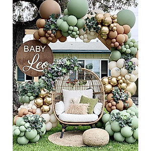 Sage Green Balloons Double Stuffed Balloons Garland Different Sizes 18 12 5 Inch Olive Green Balloons Jungle Green Balloon Arch Kit for Birthday Safari Baby Shower Gender Reveal Bridal Boho Party