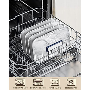 MALACASA Serving Platter, 12in Porcelain Serving Dishes, Rectangular Serving Tray for Entertaining Parties, Platters for Serving Food, Sushi, Appetizer, Dessert, 11.9x7.1, Set of 4, Series PLAT-GREY