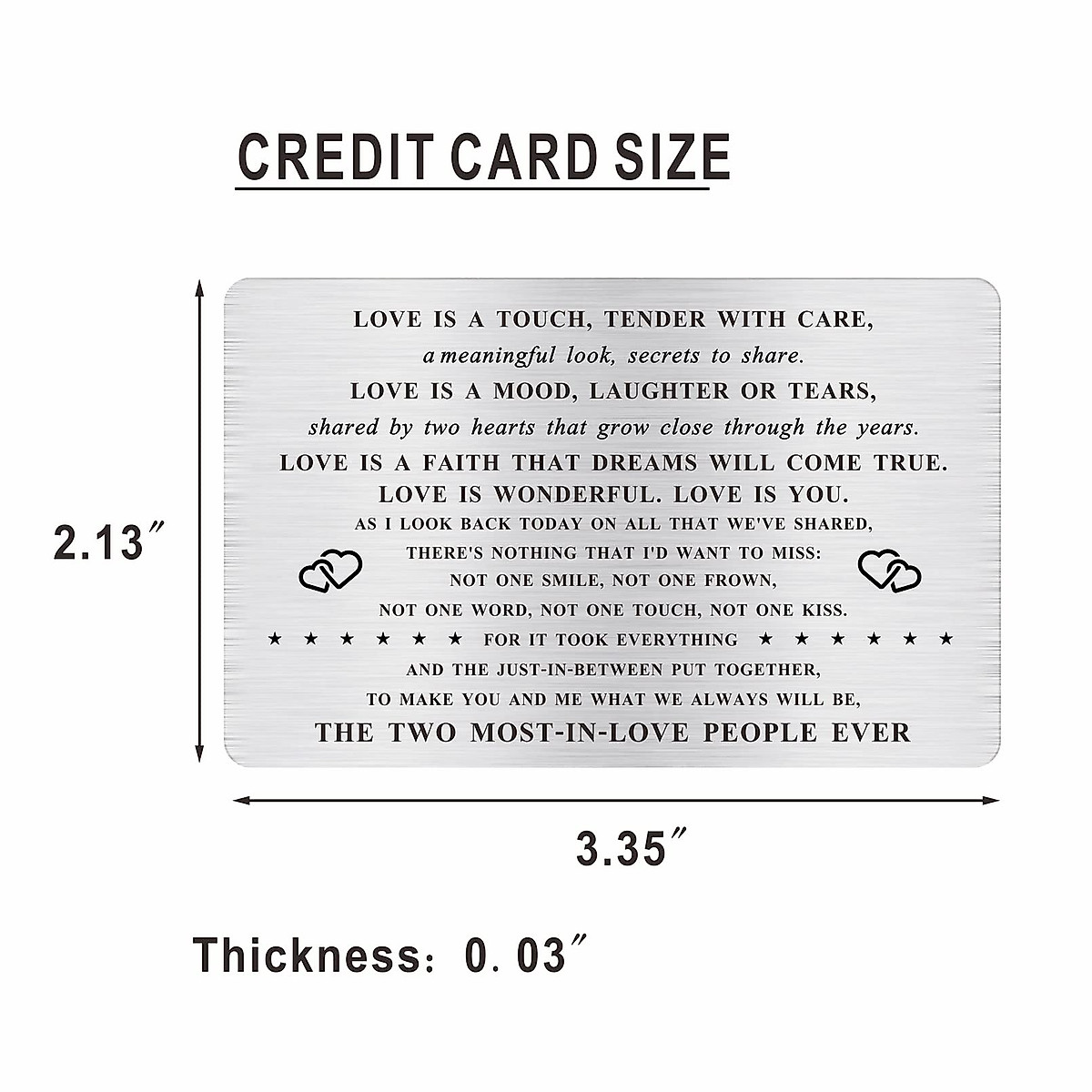 TGCNQ I Love You Gifts for Her, Valentine Day Gifts for Wife, Wife Card for Christmas, Mother's Day or Birthday