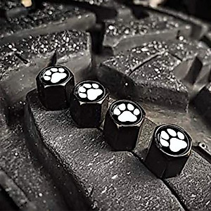 Metal Car Wheel Tire Valve Stem Caps Dog Paws Aluminum Car Tire Air Valve Caps Universal Stem Covers for Cars,SUVs,Trucks,Bikes, Motorcycles,Bicycles,Corrosion Resistant 4 Pack