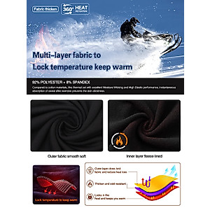 MEETWEE Thermal Underwear for Men, Fleece Lined Base Layer Set Cold Weather Ski Gear Top & Long Johns for Skiing Motorcycle Camo