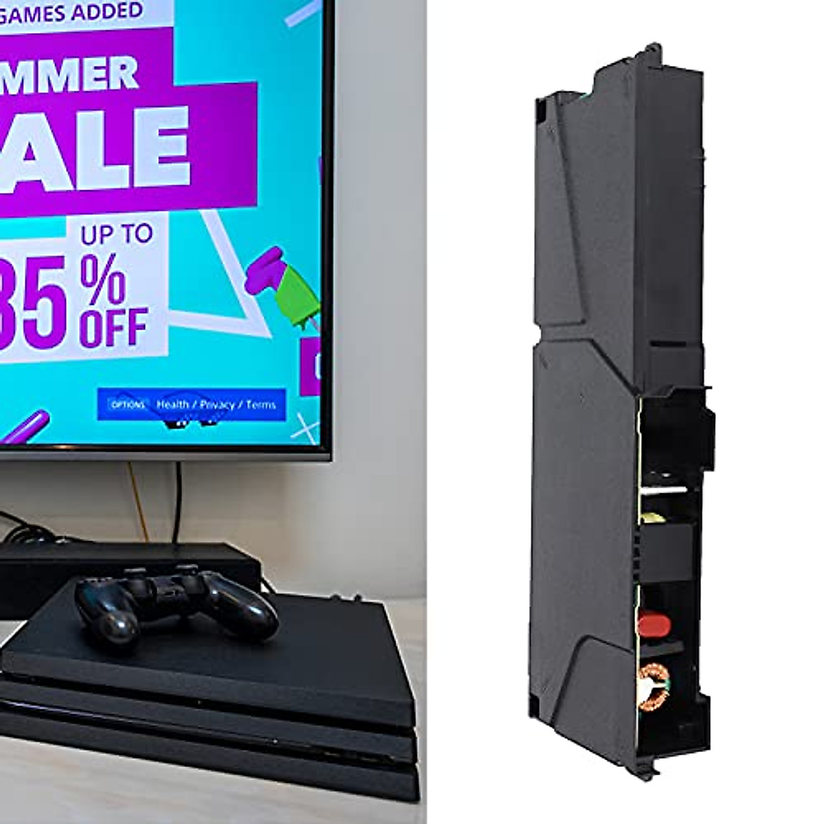 Power Supply, Easy to Install Game Console Power Supply Ultra Thin Portable Corrosion Resistance 5Pin for Game Console