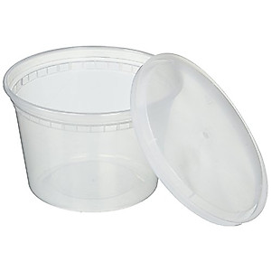 Deli Food Storage Containers with Lids, 16 Ounce (48 Count)