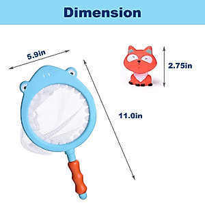 FUN LITTLE TOYS 18PCS Baby Bath Toys with Soft Cute Ocean Animals Bath Squirters and Fishing Net, Water Toys for Kids
