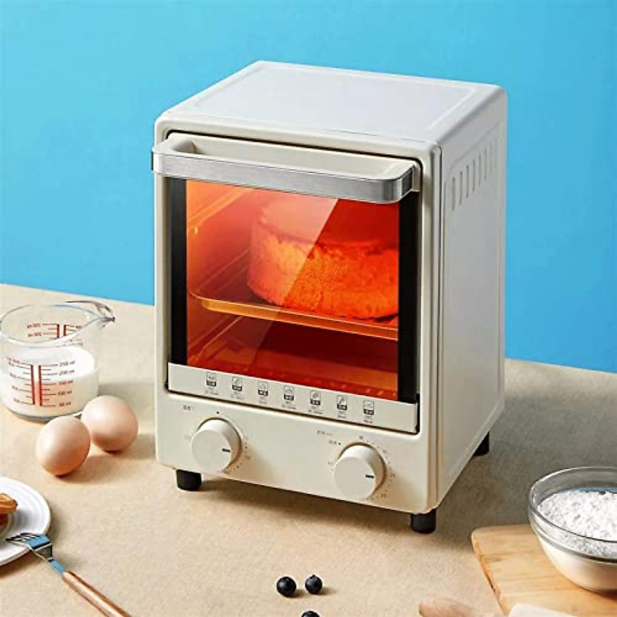 SUSOSU Microwave Oven Electric Oven 3 Tier Grill Home Vertical Baking Small Oven 800W Multifunction Cake Appliances Mini Automatic