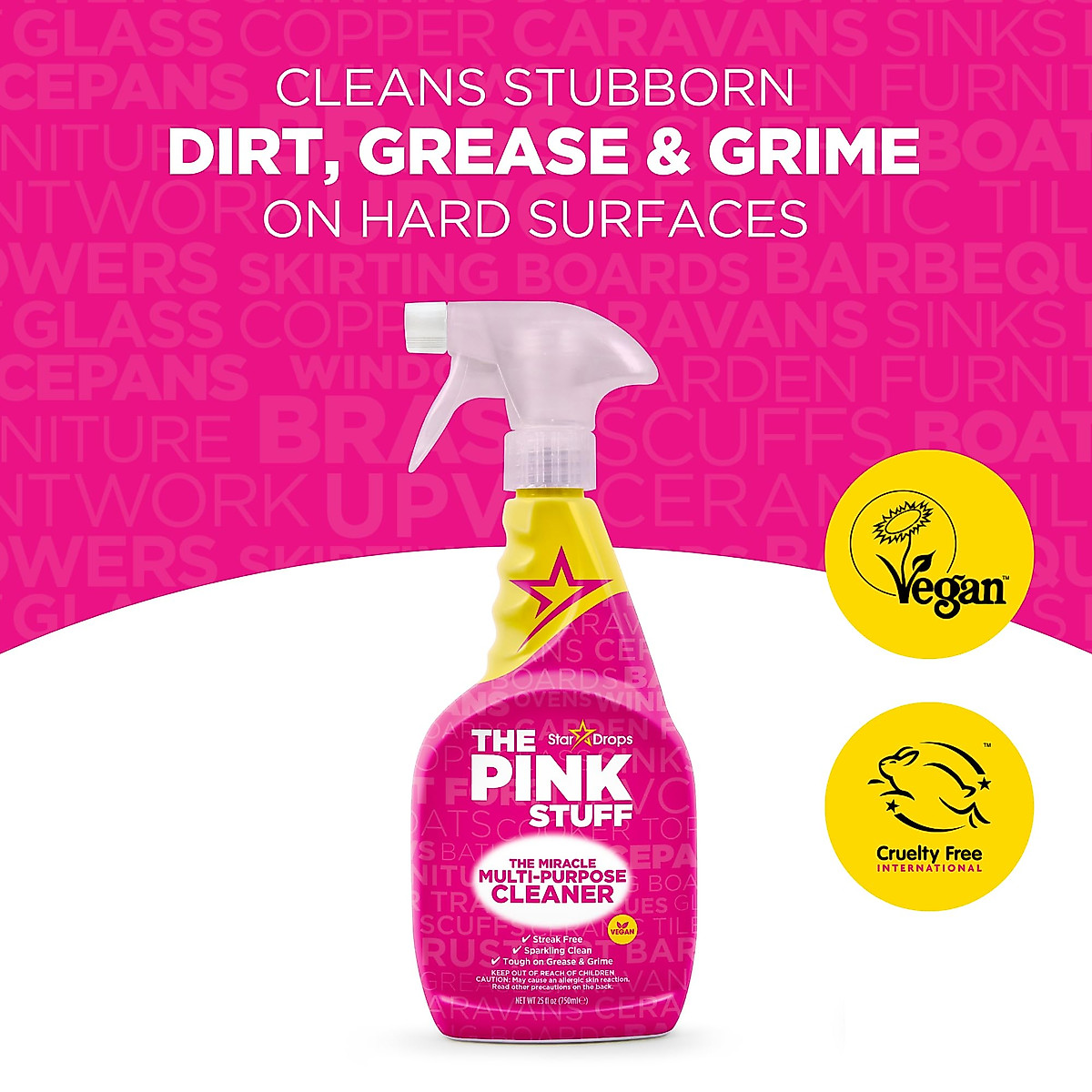 Stardrops - The Pink Stuff - The Miracle Cleaning Paste and Multi-Purpose Spray 2-pack Bundle ( 1 Cleaning Paste, 1 Multi-Purpose Spray)