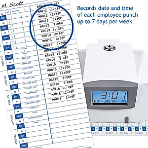 Pyramid™ 3500 Time Clock & Document Stamp, Gray/Charcoal