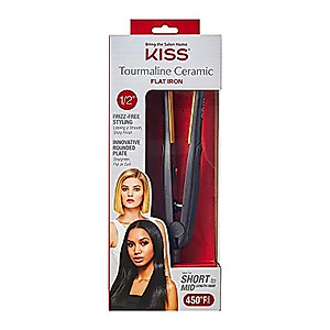KISS Ceramic Tourmaline Flat Iron, 1/2"