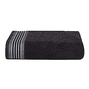 CASA COPENHAGEN Designed in Denmark 550 GSM 2 Large Bath Towels 2 Large Hand Towels 2 Washcloths, Super Soft Egyptian Cotton 6 Towels Set for Bathroom, Kitchen & Shower - Granite Grey & Mirage Grey