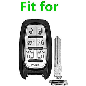 Smart Key Fob Cover Remote Case Keyless Protector Jacket for 2017-2022 Chrysler Pacifica 2020-2022 Voyager Keyless Remote Control Cover Part Numbers are Reference