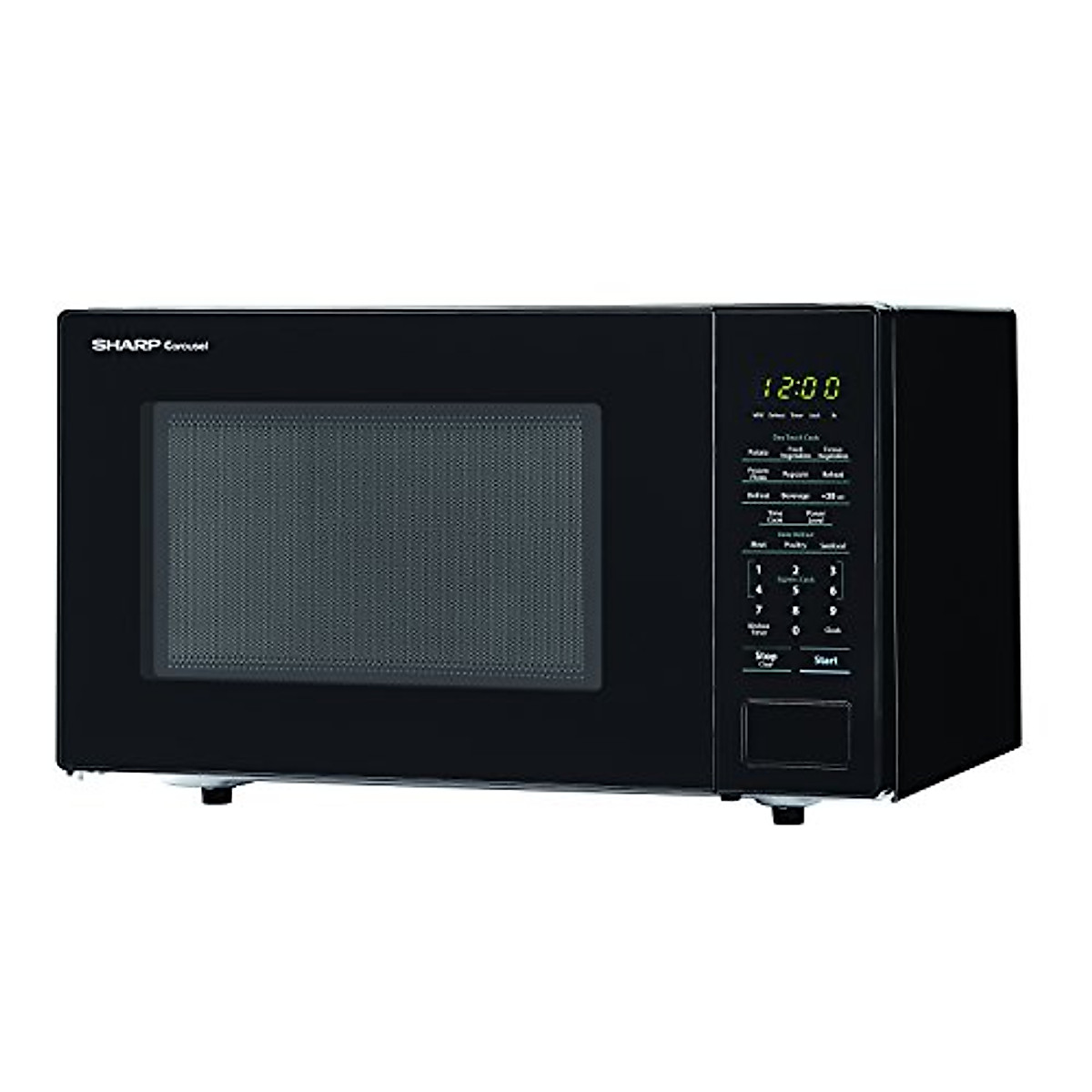 SHARP Black Carousel Cu. Ft. 1000W Countertop Microwave Oven (ISTA 6 Packaging), 1.1 Cubic Foot, 1000 Watts