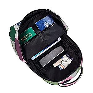 Niuyoif Colored Camouflage Pattern Large Backpack For Men Women Personalized Laptop Tablet Travel Daypacks Shoulder Bag