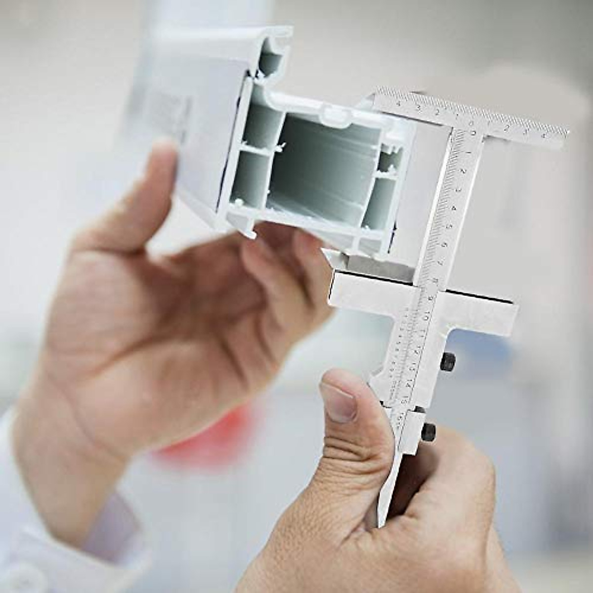 Caliper Rule Dial Caliper Vernier Caliper Metric Vernier Caliper Vernier Caliper,T-Type Vernier Caliper with Fine Adjustment Carbon Steel Ruler Measuring Tool 0-160mm