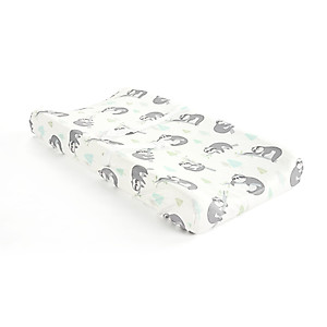 Lush Decor Hygge Sloth Soft & Plush Changing Pad Cover, 32" x 16" x 5", Gray