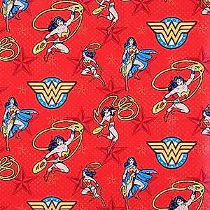 Hallmark Justice League Wrapping Paper Bundle with Cut Lines on Reverse (3 Rolls - 60 sq. ft. ttl) Wonder Woman, Batman, Superman, Flash, Green Lantern