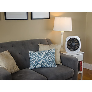 Comfort Zone 10" 3-Speed Turbo Table/Desk Fan with 180-Degree Adjustable Head, Adjustable Tilt, Ideal for Home, Bedroom & Office, CZ110WT