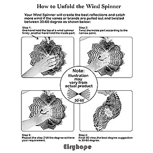 Eiryhope Wind Spinner Mandala Rich Love 12inch 3D Stainless Steel Garden Sculpture Worth Gift Laser Cut Hanging Wind Spinners Metal Kinetic Yard Art Decorations Indoor/Outdoor Décor