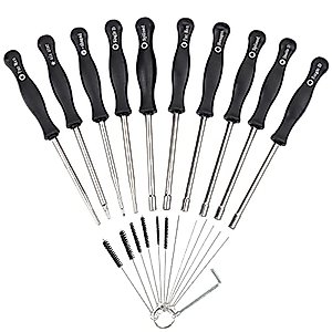 Hipa (Pack of 10 Carburetor Adjustment Tool with Carburetor Cleaning Brush Needle for Common 2 Cycle Small Engine Echo STHIL Poulan Husqvarna MTD Ryobi Homelite Trimmer Weed Eater Chainsaw